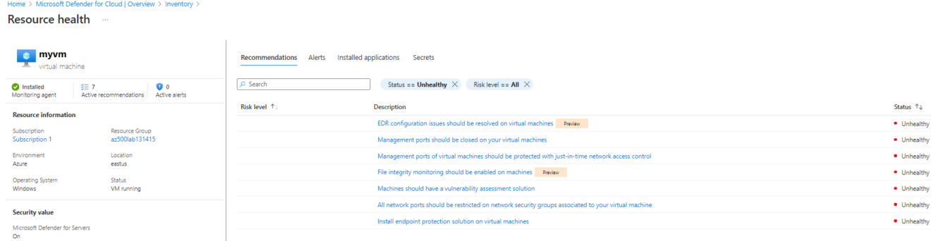 AZ-500 Defender for Cloud – configure Defender for Cloud and implement ...